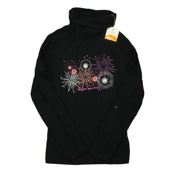Okaidi | Shirts & Tops | Okaidi Girls Black Fireworks Turtleneck Size 8 ...